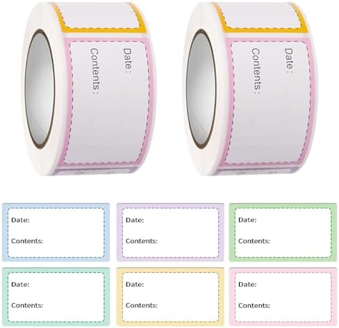 Removable Freezer Labels,TuoYi 500 Pcs Food Storage Labels, 6 Colors ...