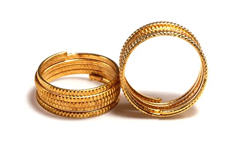 Deccani Handicrafts Golden Metal Alloy Multi Round Spring Type with Cut ...