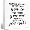 Amazon.com: Inspirational Office Wood Box Sign May You be Proud of the ...