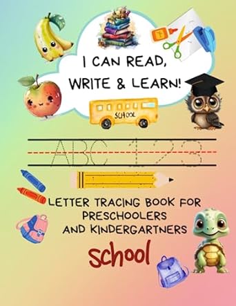 I Can Read Write and learn Workbook: Letter and Number Tracing Workbook ...