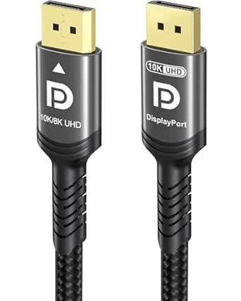 Amazon.com: Ubluker 10K 8K DisplayPort 2.1 Cable 54Gbps 1.64 FT ...