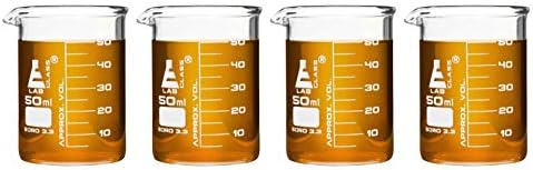 Amazon.com | EISCO 4PK Lab Beaker Shot Glasses, 1.6oz / 50mL ...