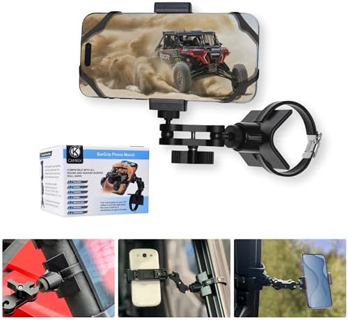 Amazon.com: CamKix BarGrip Phone Mount for UTV Roll Bars of All Shapes ...
