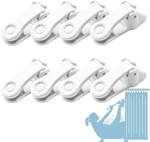 Amazon.com: Kingwee Sunflower Shower Curtain Clips, Shower Splash Guard ...