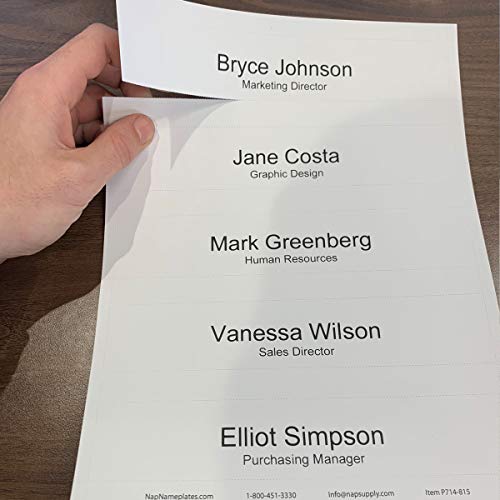 Snapklik.com : Perforated Paper Nameplate Inserts, Pack Of 20