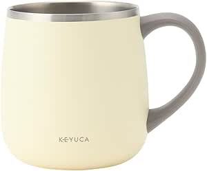 Amazon.co.jp: [ケユカ] KEYUCA poma ステンレスマグ 容量:400ml マグカップ (真空2重構造 保温保冷効果も) オフィス お家カフェ アウトドア ライトイエロー ...