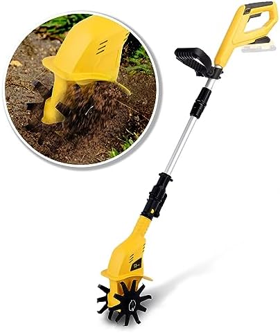 Amazon.com : Cordless Tiller Cultivator Electric Rototiller Compatible ...