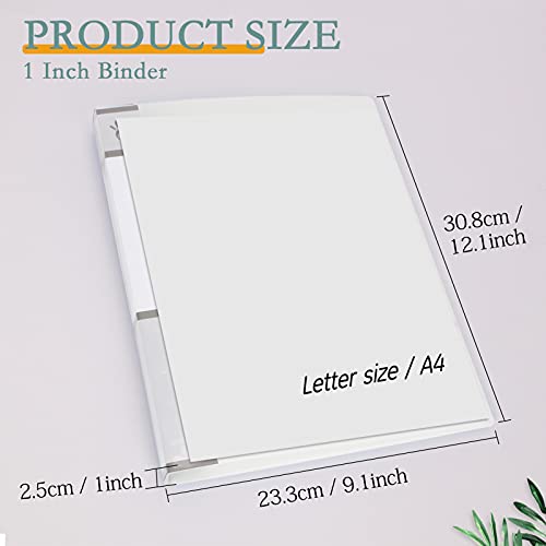 Snapklik.com : NatureTouch 3 Ring Binder, 1 Inch Binder Organizer Holds ...