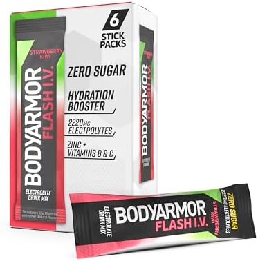 Amazon.com : BODYARMOR Flash IV Electrolyte Packets, Strawberry Kiwi ...