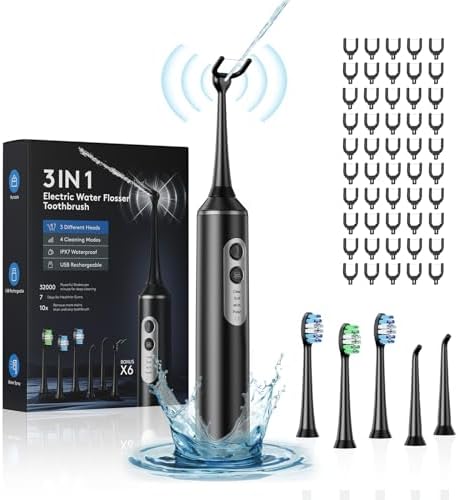 Amazon.com: Waterpik 3-in-1 Electric Dental Flosser & Toothbrush with 4 ...