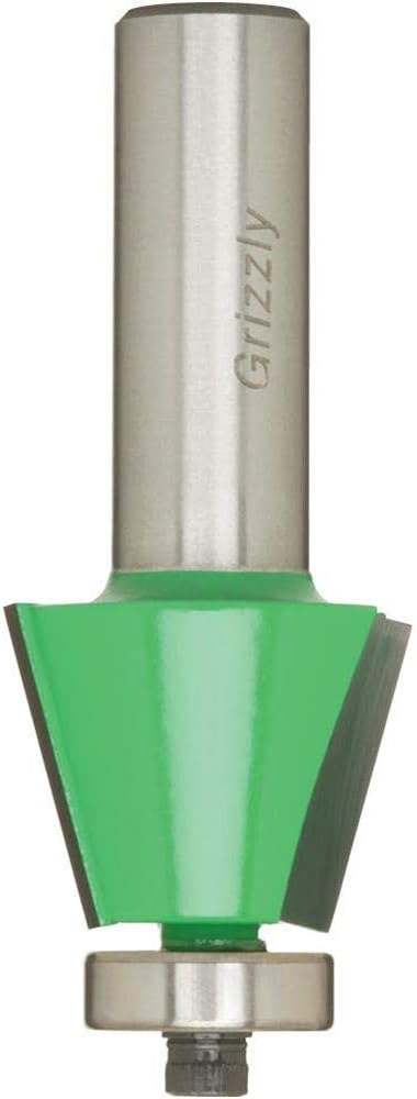 Grizzly C1503 15-Degree Bow Length Edge Bit with Guide Bearing, 1/2 ...