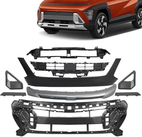 Amazon.com: JZPARTFIT Front Upper/Lower Bumper Cover W/Skid Plate ...