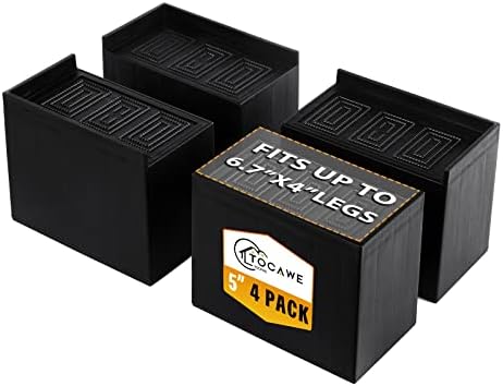 Amazon.com: Tocawe Bed Risers, Furniture Risers for Desk/Couch/Sofa ...