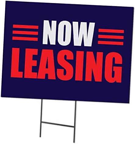 Amazon.com : NEXT LEVEL SIGNS | Now Leasing Yard Signs | 24 W x 18 H ...