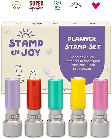 Amazon.com : Stamp Enjoy - Self-Ink Flash Stamp Set, Multicolor Teacher ...