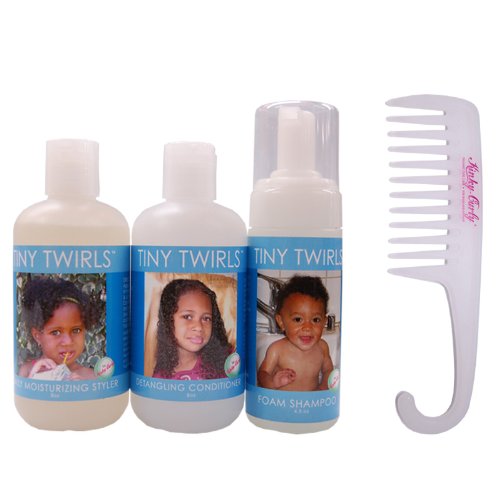 Amazon.com : Kinky-Curly Tiny Twirls Combo-Set w/Detangling Comb ...
