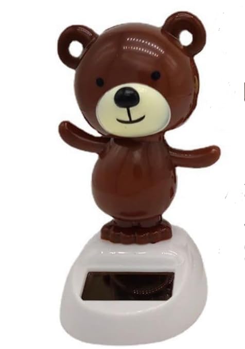 Amazon.com: 1Pc Brown Solar Dancing Bear Toy Solar Powered Dancing ...
