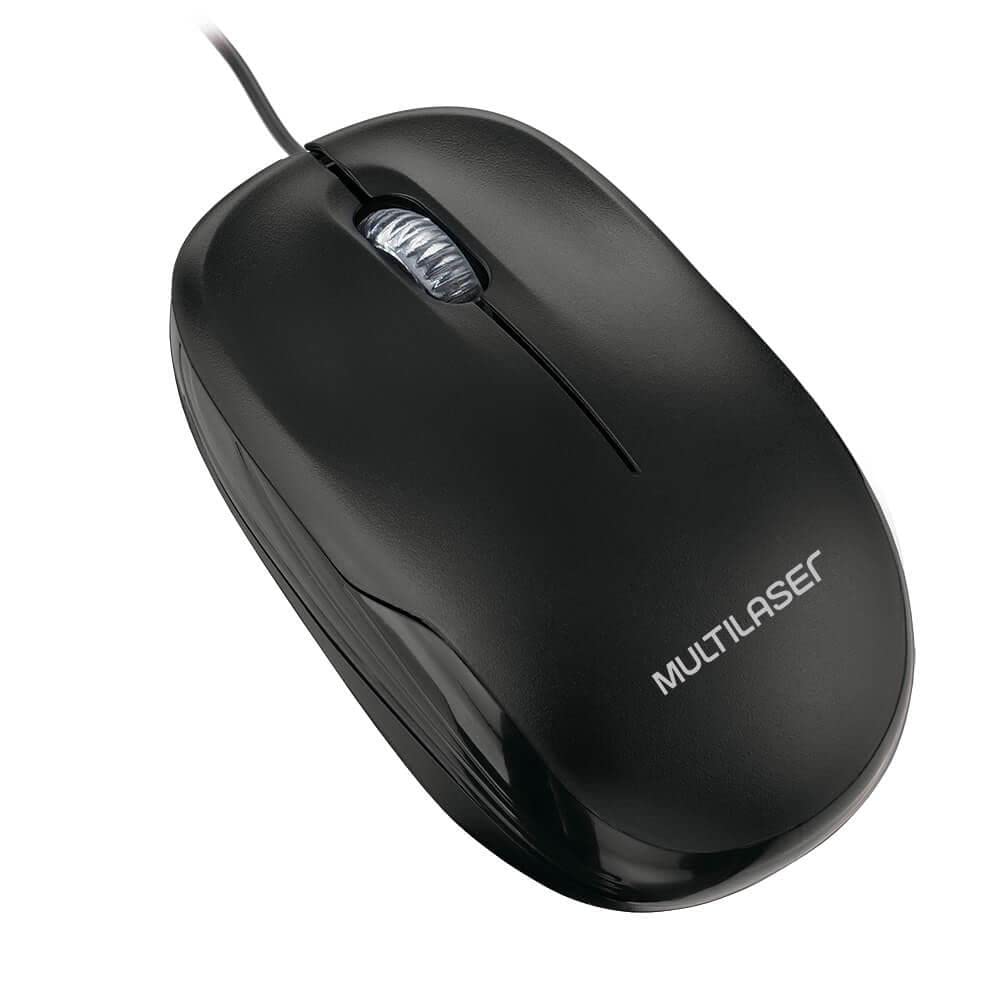 Mouse Com Fio Mid 1200dpi Conexão Usb Cabo de 120cm 3 Botões Textura ...