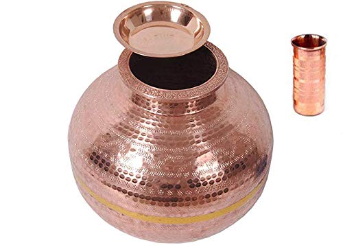Buy Jaipurwala Copper Matka Pot for Drinking Water Copper Matka, 7L ...