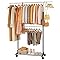 Amazon.com: FAVOOSTY Garment Rack Heavy Duty,Removable Middle Double ...