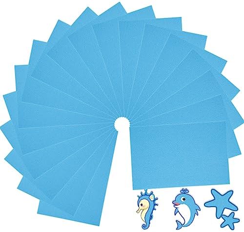 Amazon.com: Whaline 18 Pcs Baby Blue Felt Fabric Sheets Blue Soft Thick ...
