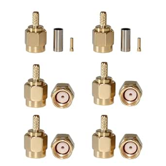 Amazon.com: aohsunetc SMA Coaxial Connector 10pcs RP-SMA-C-J1.5 Male ...