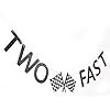 Amazon.com: Two Fast Banner - Two Fast Birthday Decorations,Racing ...