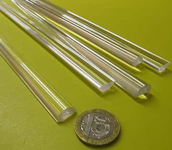 Amazon.com: Acrylic Extruded Half Round Rod .500" (1/2") Diameter x 6 ...