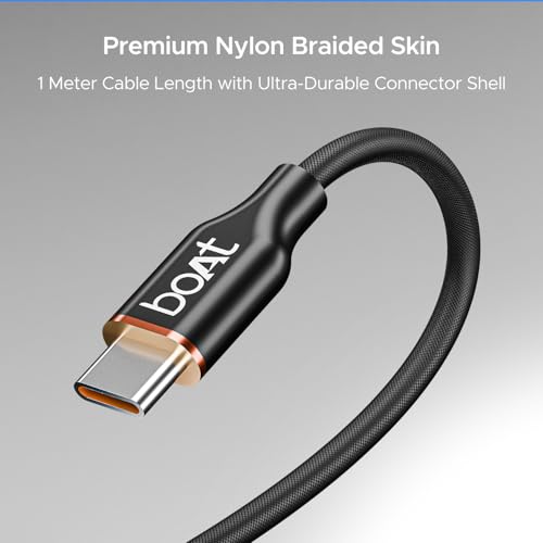 boAt Type-C C800 Magnetic Coiling Cable w / 60W /3A Fast Charging, 480 ...