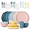 Amazon.com | Wheat Straw Dinnerware Sets -DAPIPIK 42 Piece Unbreakable ...