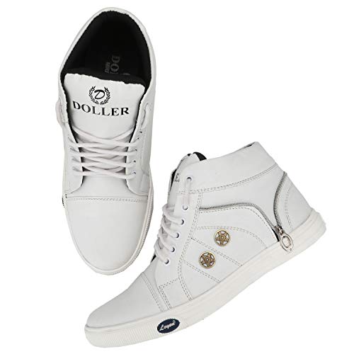 Buy DOLLER Casual Sneakers Shoes high top for Men Stylish(White) at ...