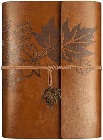 Mlife A5 PU Vintage Leather Notebook,A5 Refillable Ring Binder,Travel ...