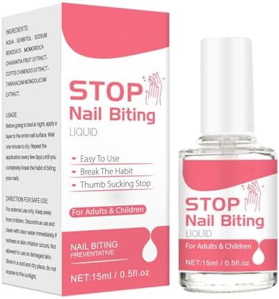 Amazon.com : Nail Biting Prevention Bitter Nail Polish 0.4 fl oz 12 ml ...