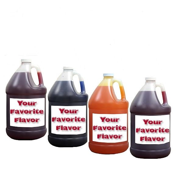 Amazon.com: Sno-Cone Syrup 4/128oz Gallons Choose Your Own Flavors ...