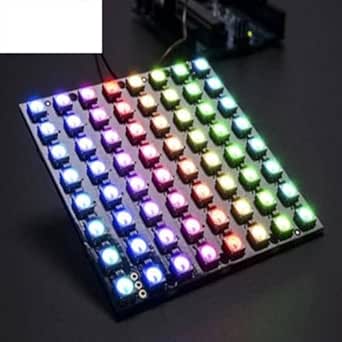 WS2812 LED 5050 RGB 8x8 LED Matrix for Arduino WS2812B 8x8 64-Bit Full ...