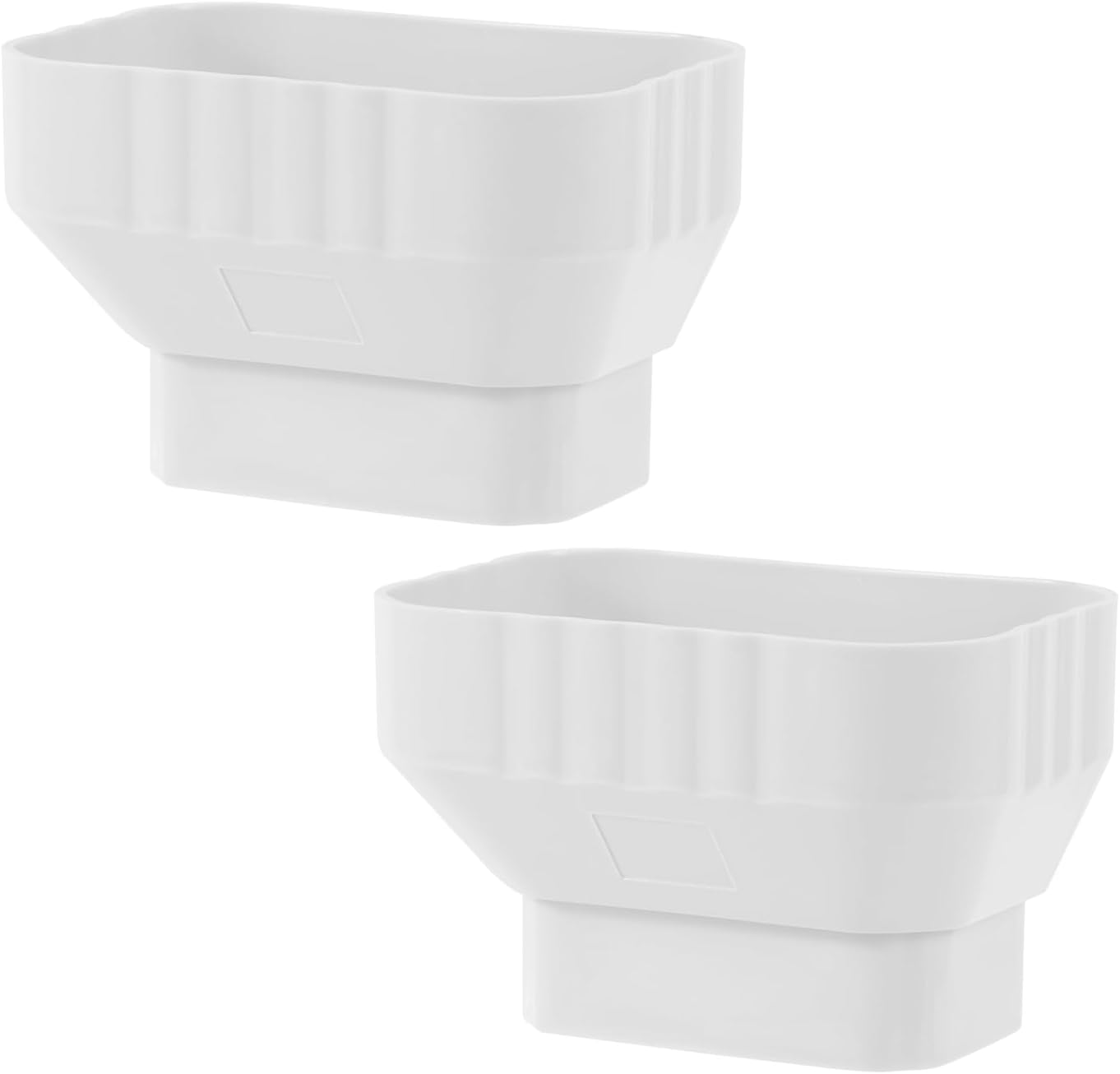Amazon.com : Mzcvriru 3x4 to 2x3 downspout Adapter, Downspout to Downspout Adapter (2 Pack White ...