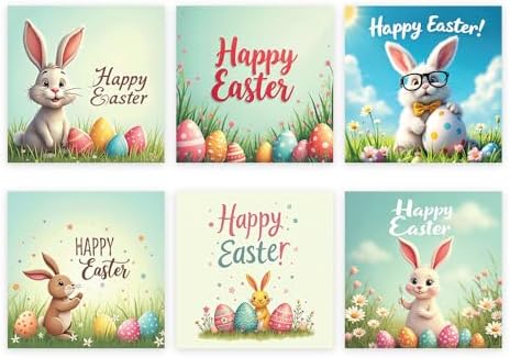 Papa Prints 30 x Packs of Easter Cards (100 x 100 mm) Greeting Cards ...
