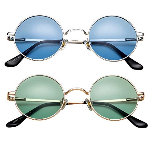 Snapklik.com : Circle Lennon Glasses Retro Round Polarized Sunglasses ...