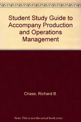 Buy Student Study Guide to Accompany "Production and Operations ...