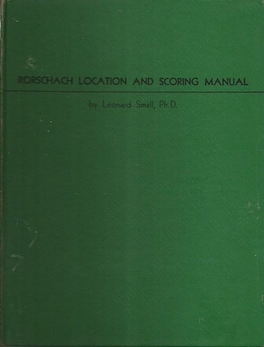 Rorschach Location and Scoring Manual: Leonard Small: Amazon.com: Books