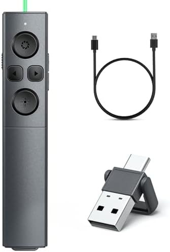 Amazon.com: 2 in 1 USB Type C Presentation Clicker with Green Light ...