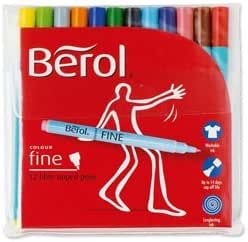 Brand New. Berol Colour Fine Pen with Washable Ink 0.6mm Line Assorted ...