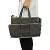 Tool Tote Bag, Heavy Duty 16OZ Waxed Canvas Garden Tool Carrying Tote ...