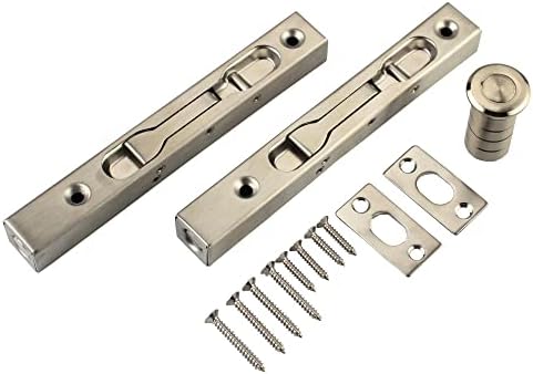 Bolt Protector Concealed Sliding Bolt Lock Stainless Steel 6 inch(15cm ...