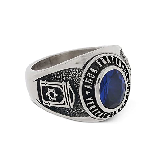 Amazon.com: Jewish Masonic Ring, Mason Ring, Star of David Ring ...