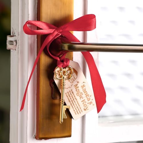 Amazon.com: 20 Set Christmas Santa Key Ornament for No Chimney Houses ...