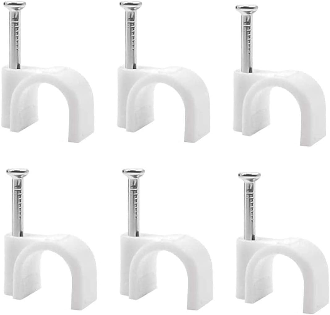 R.P.S Traders (8mm,100pcs) Wire Fastener Circle Cable Clips with Metal ...