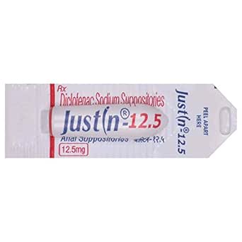 Justin 12.5 Mg - Sachet Of 5 Suppository : Amazon.in: Health & Personal ...