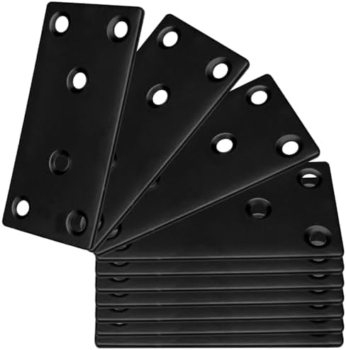 Amazon.com: 20PCS Black Flat Mending Plates,Iron Metal Bracket with ...