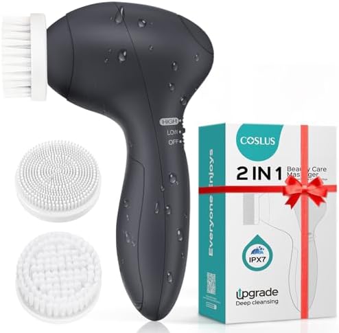 Amazon.com: COSLUS Face Scrubber Facial Cleansing Brush: 2 Speed ...